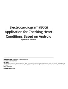 Electrocardiogram (ECG) Application for Checking Heart Conditions Based ...